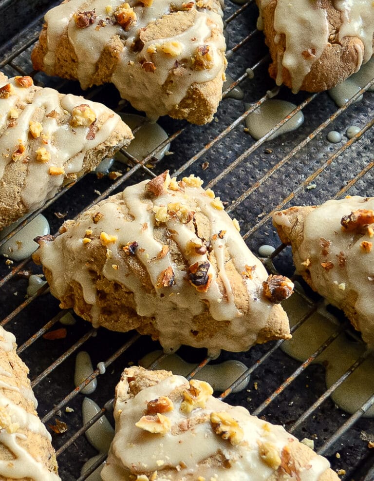 Maple Walnut Scones with Maple Glaze - This Is How I Cook