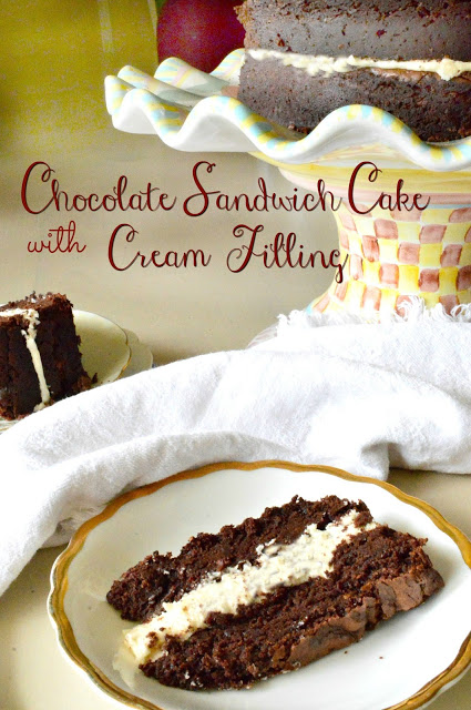 Chocolate Sandwich Cake with Cream Filling - This Is How I Cook